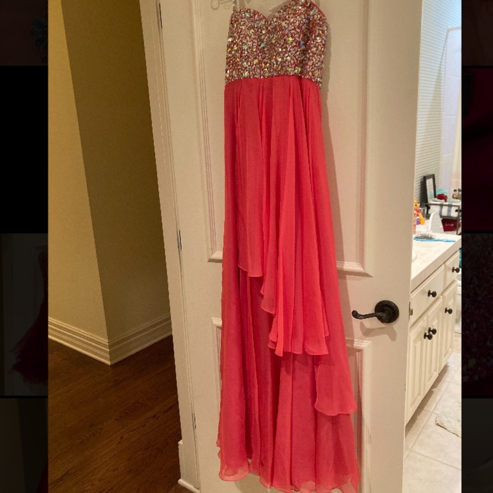 Strapless Sparkle Prom Dress - Gem